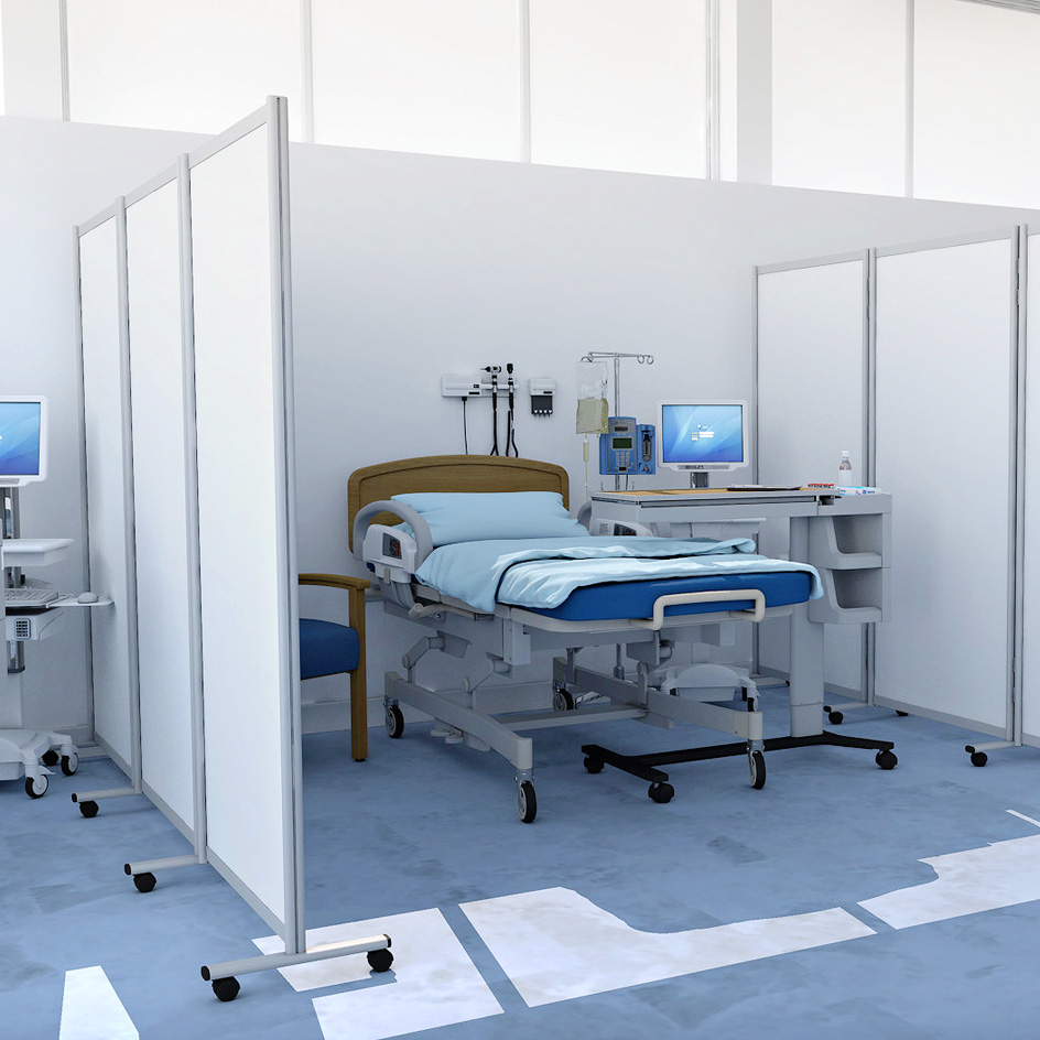 Portable Hospital Screens on Wheels | Medical Screens UK